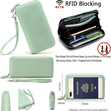 SENDEFN Small Womens Wallet Leather Bifold Card Holder RFID Blocking ...