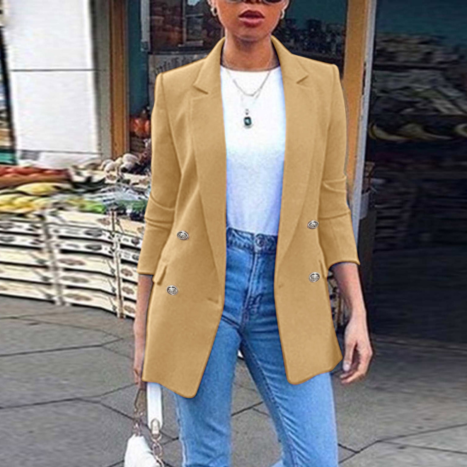 jackets for women blazer jackets for women womens casual pocket office ...