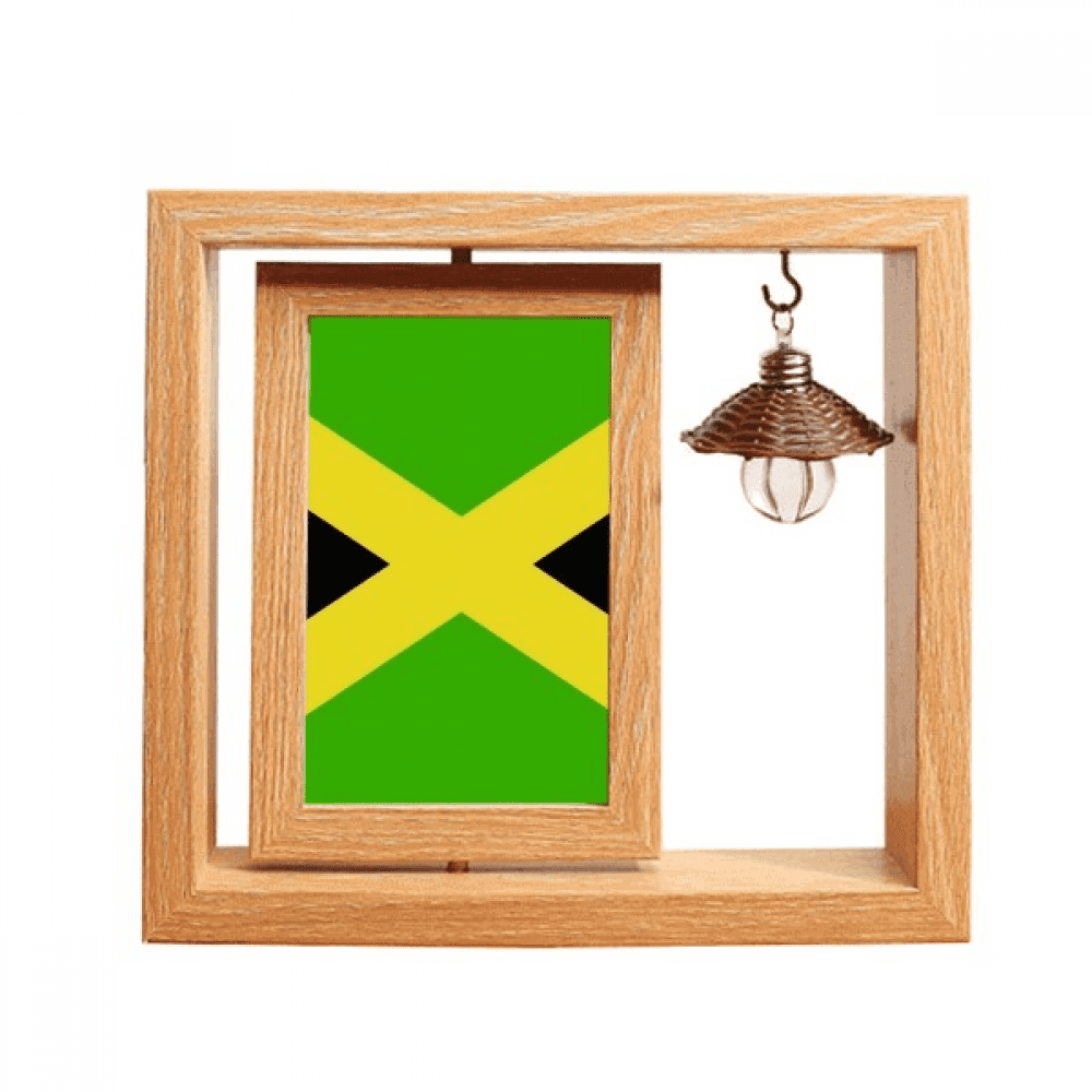 jamaica national flag north amecountry Wooden Rotating Picture Photo ...