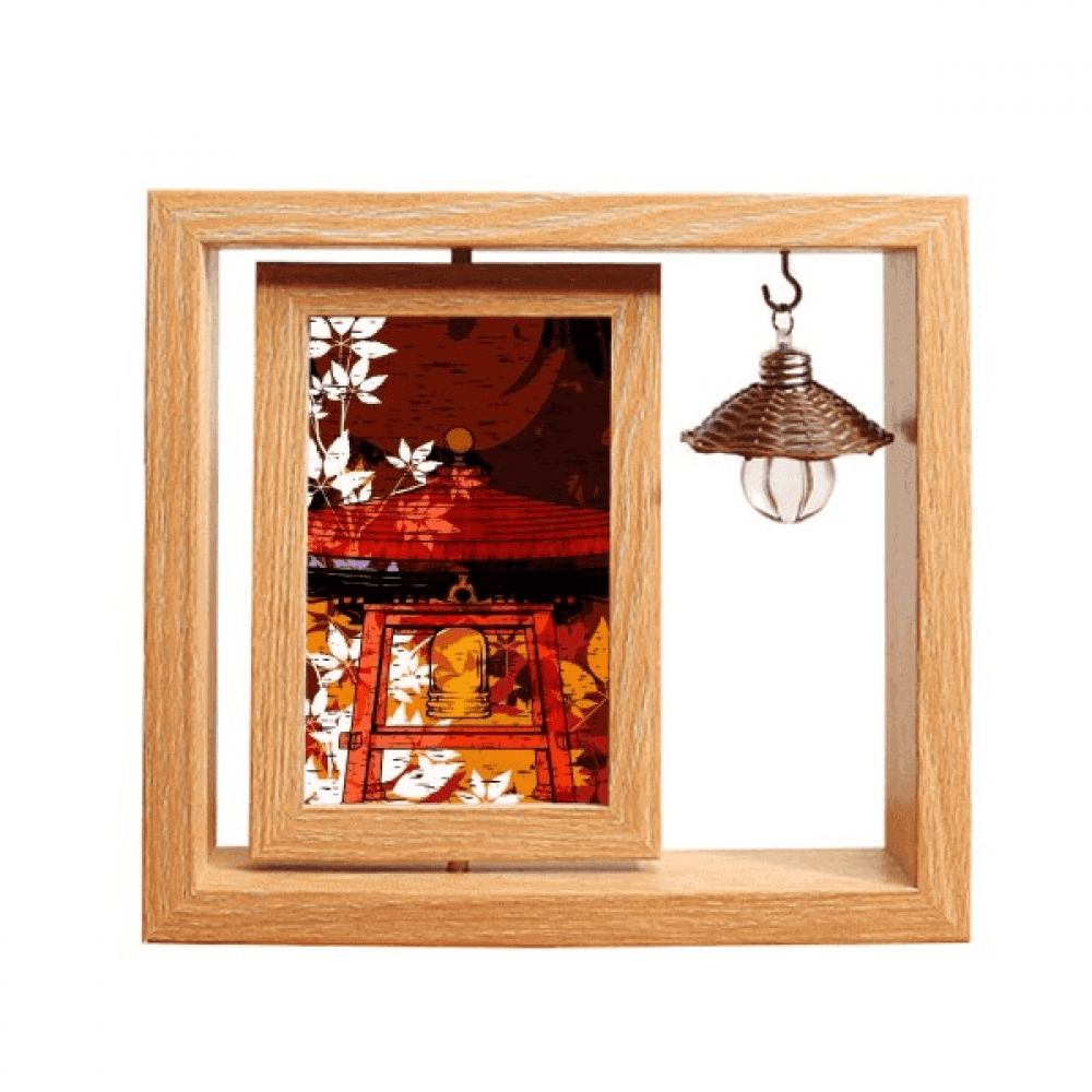 japan japanese style pavilion Wooden Rotating Picture Photo Frame 4x6 ...