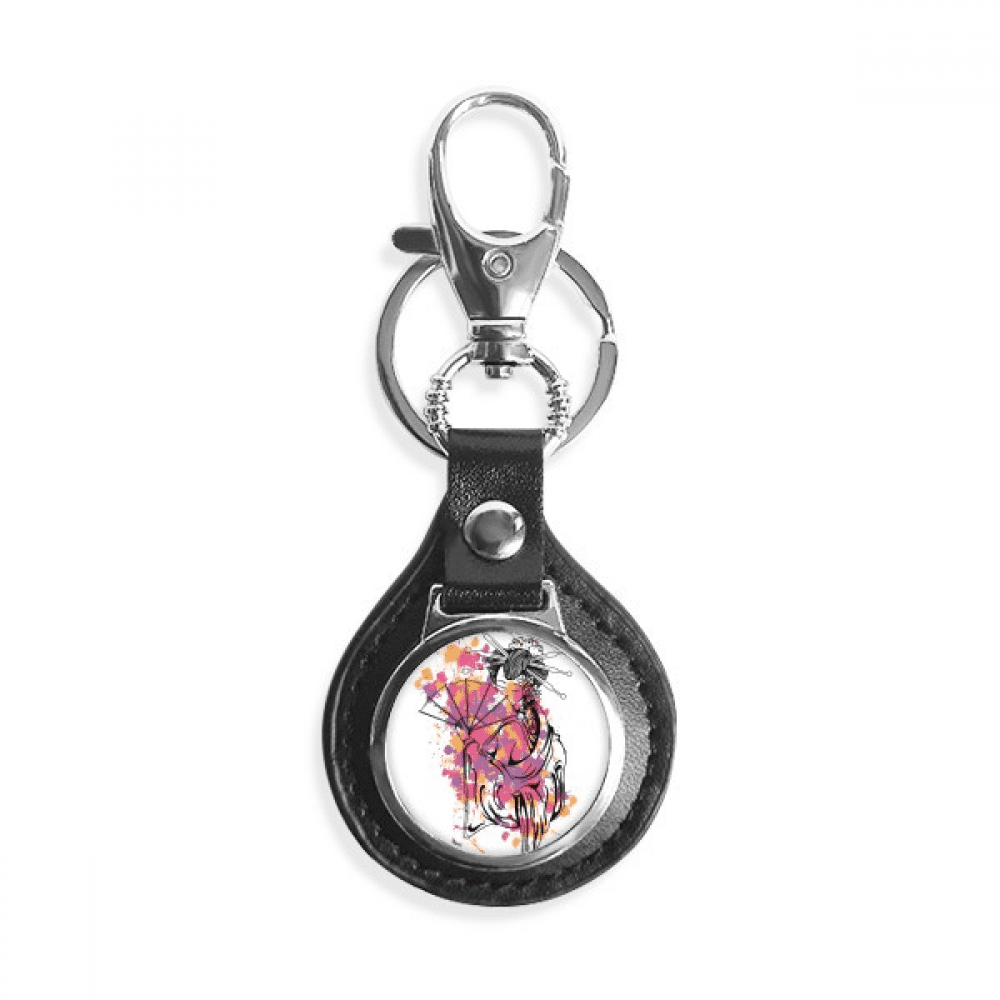 japanese culture point color geisha key link chain keyholder finder ...