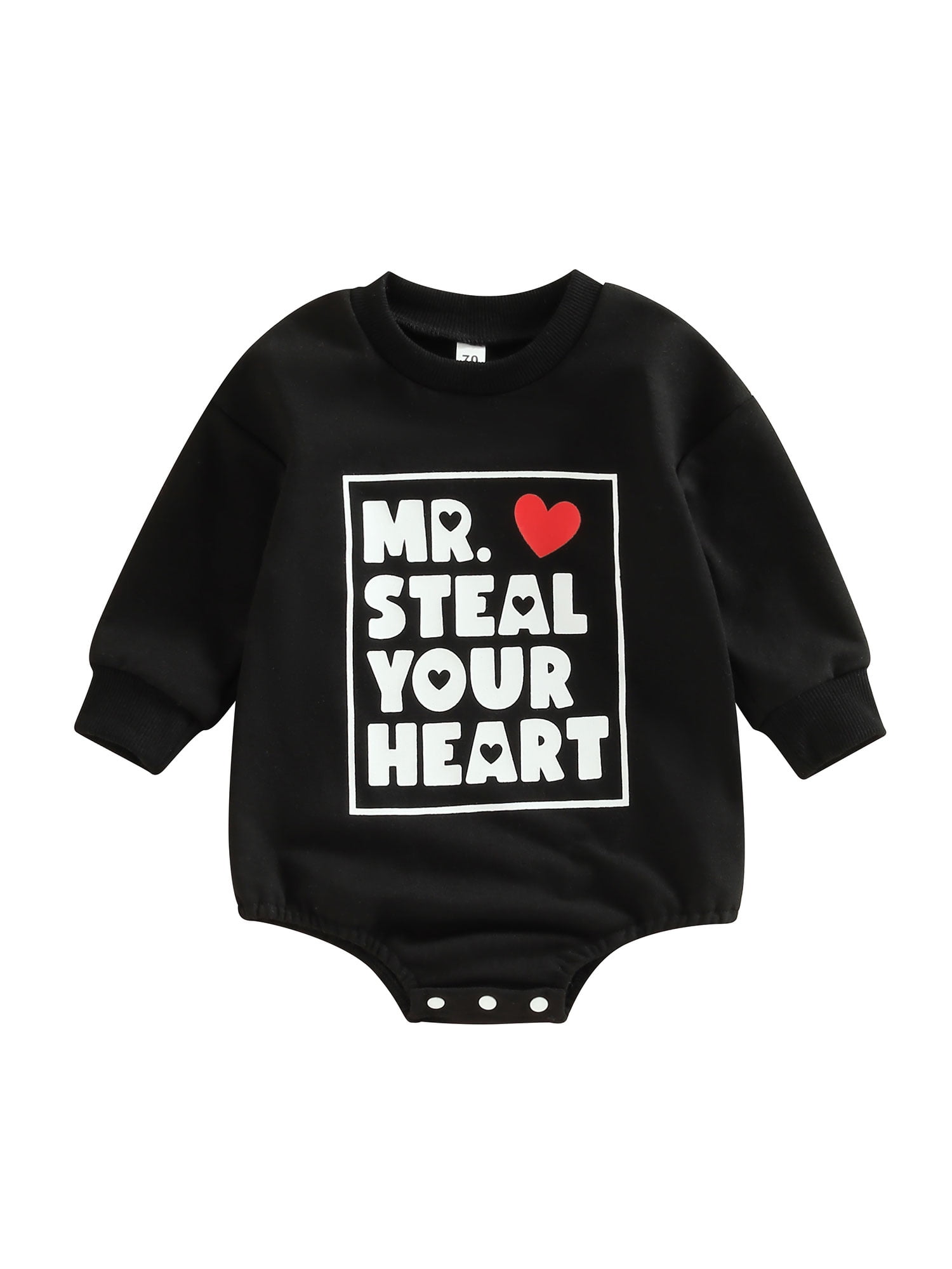 jaweiwi Baby Girl Boy Oversized Crewneck Pullover Sweatshirt Romper Bubble Onesie Newborn Infant ...