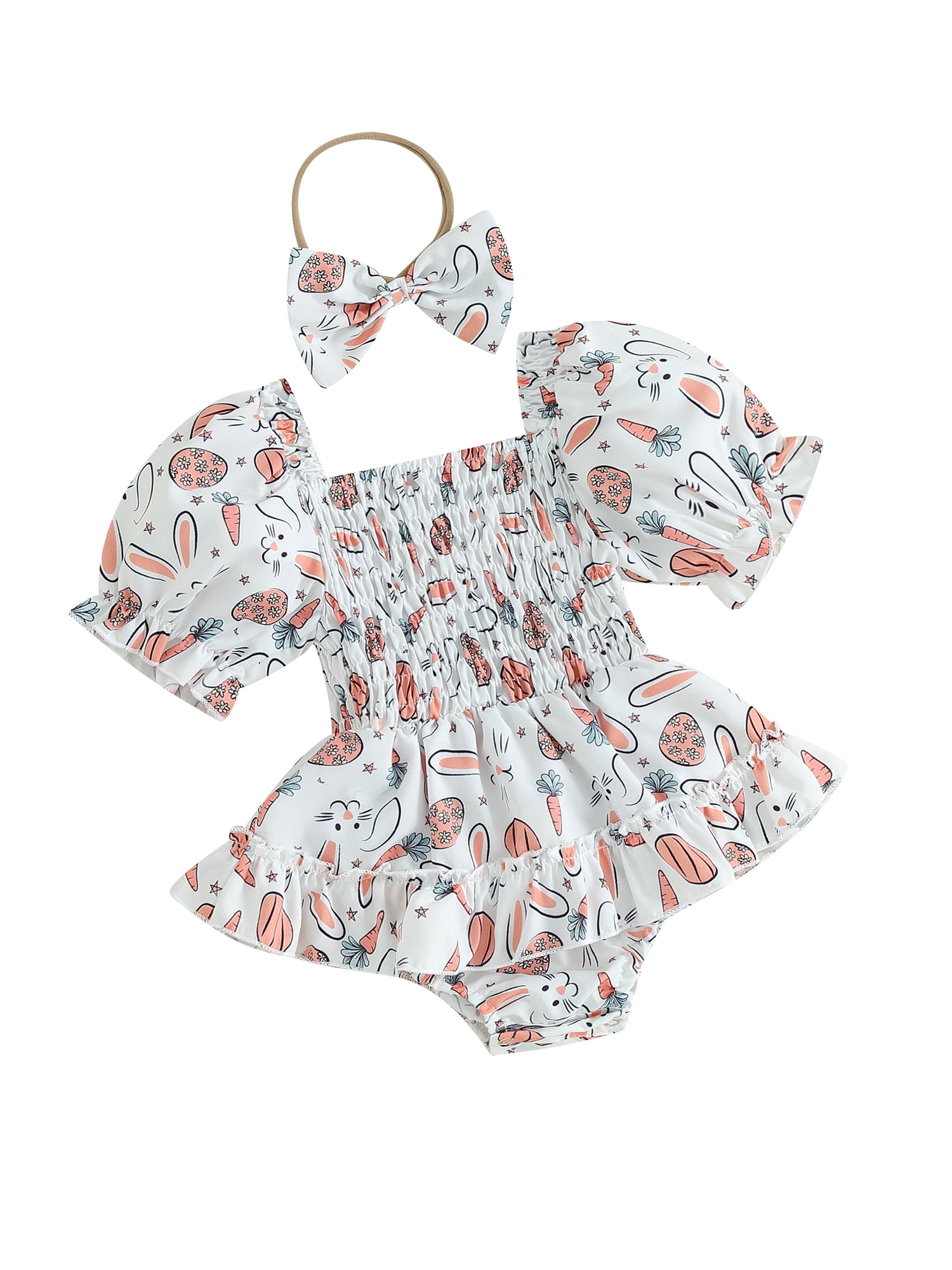 jaweiwi Baby Toddler Girl Easter Romper Outfit, 0 3 6 12 18 Months ...