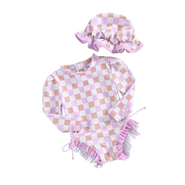 Jaweiwi Vibrant Floral and Ice Cream Prints Infant Swimwear (Girls) 0-3 ...