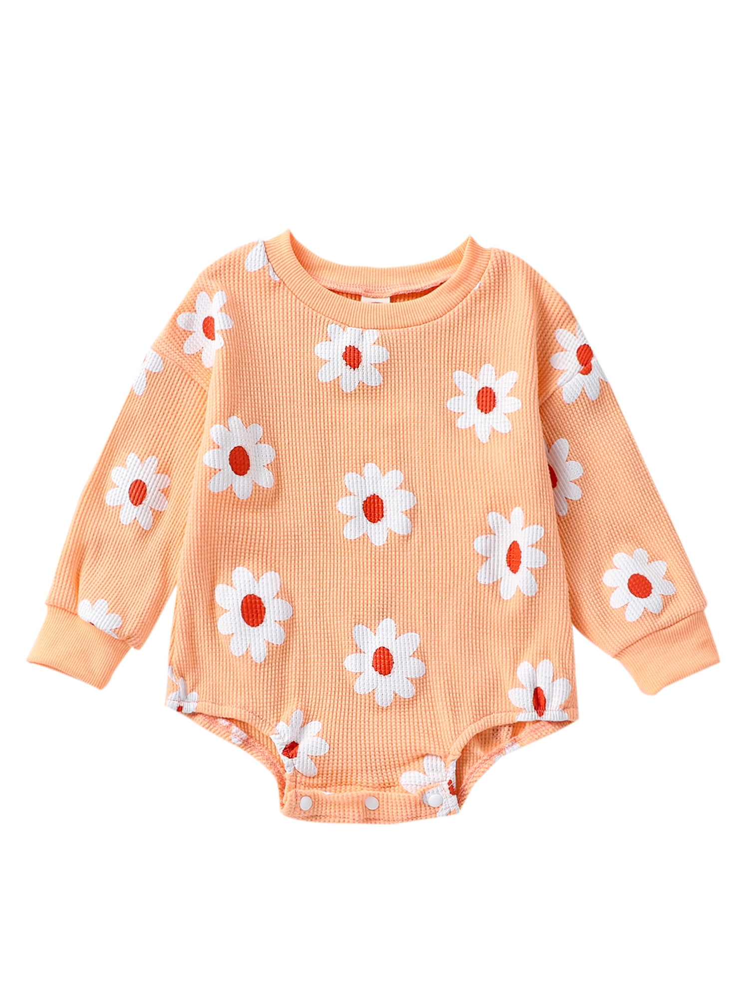 jaweiwi Baby Toddler Girls Spring Autumn Casual Romper 0 6M 12M 18M 24M Long Sleeve Crewneck ...