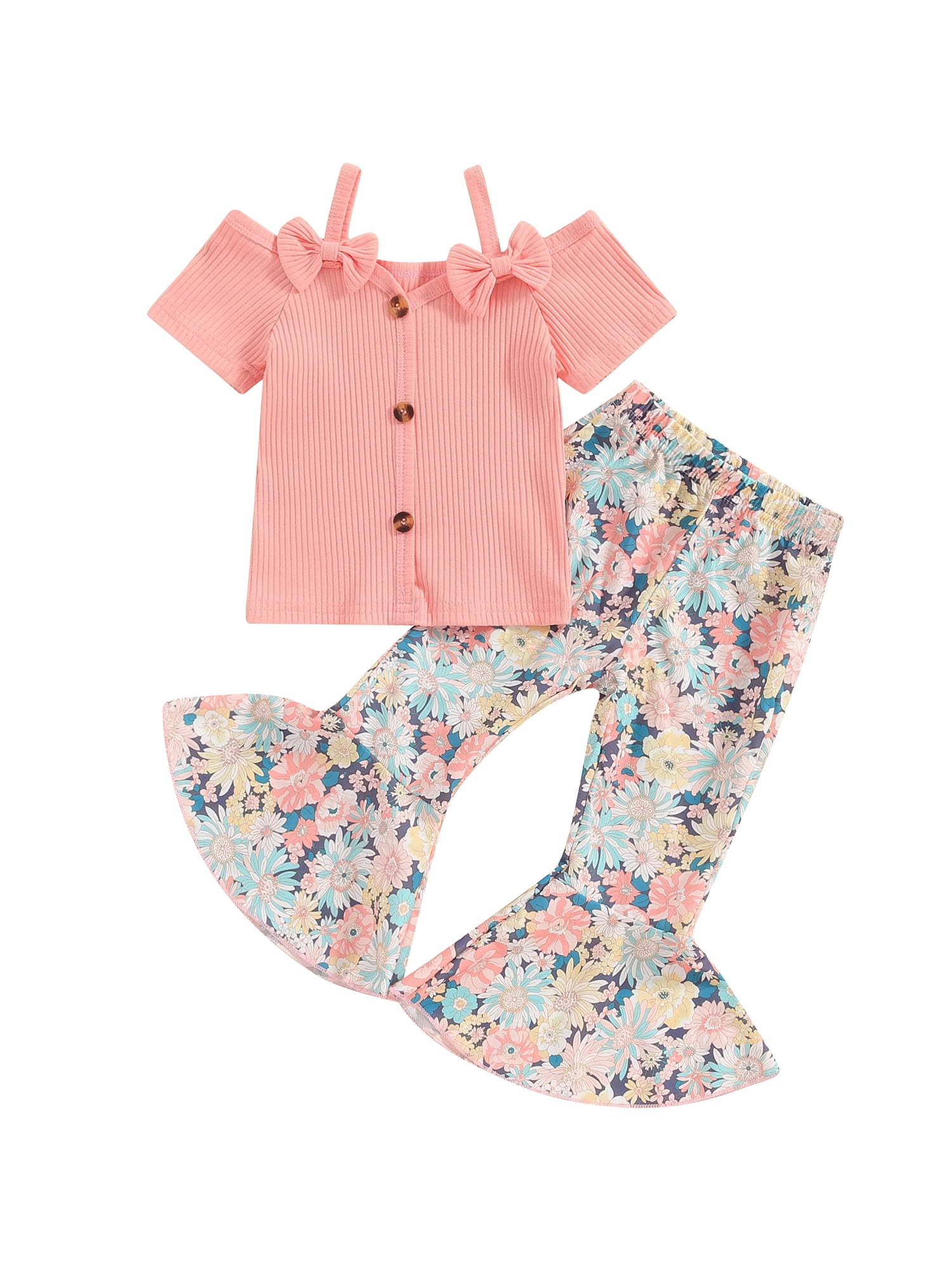jaweiwi Kid Little Girls Pants Clothes Set, 1 2 3 4 5 Years Short ...