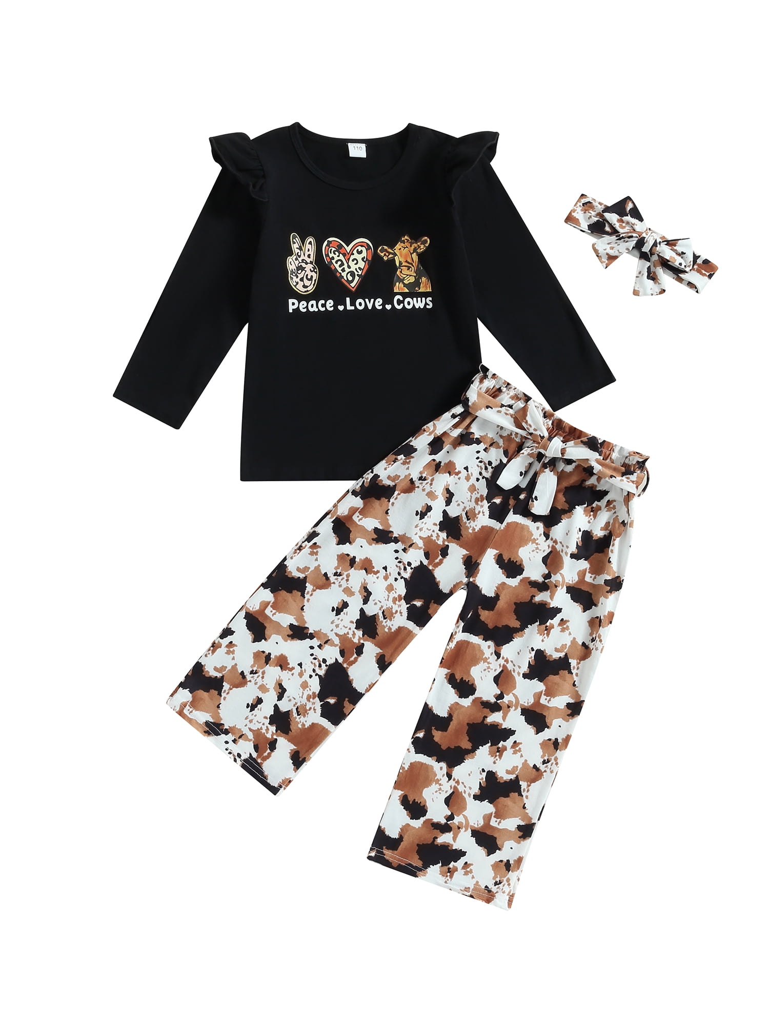 jaweiwi Kid Little Girls Pants Clothes Set, 3T 4T 5T 6T 7T Long Sleeve ...