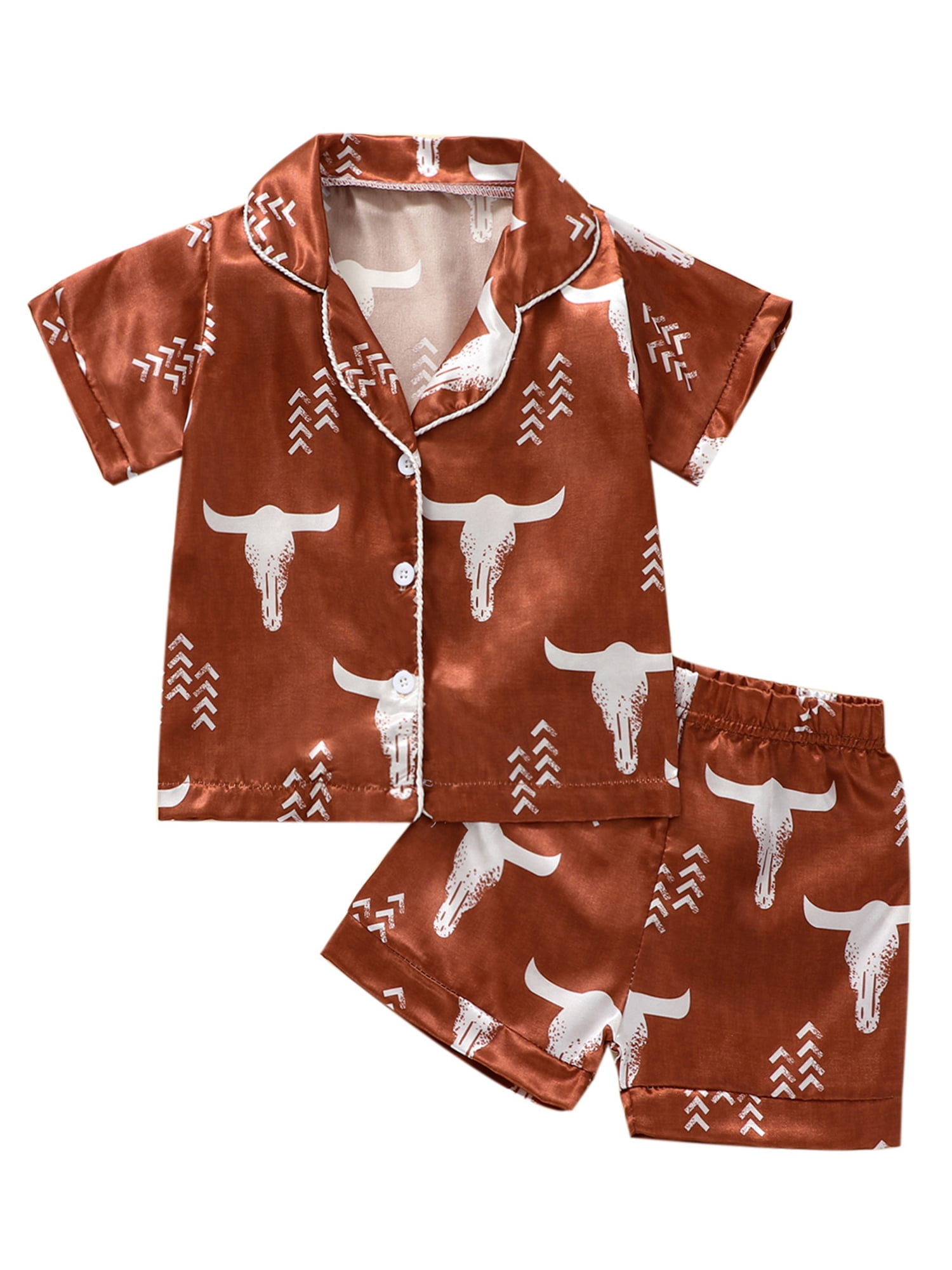 jaweiwi Kids Little Girls Summer Western Sleepwear Outfits 12M 24M 3T ...