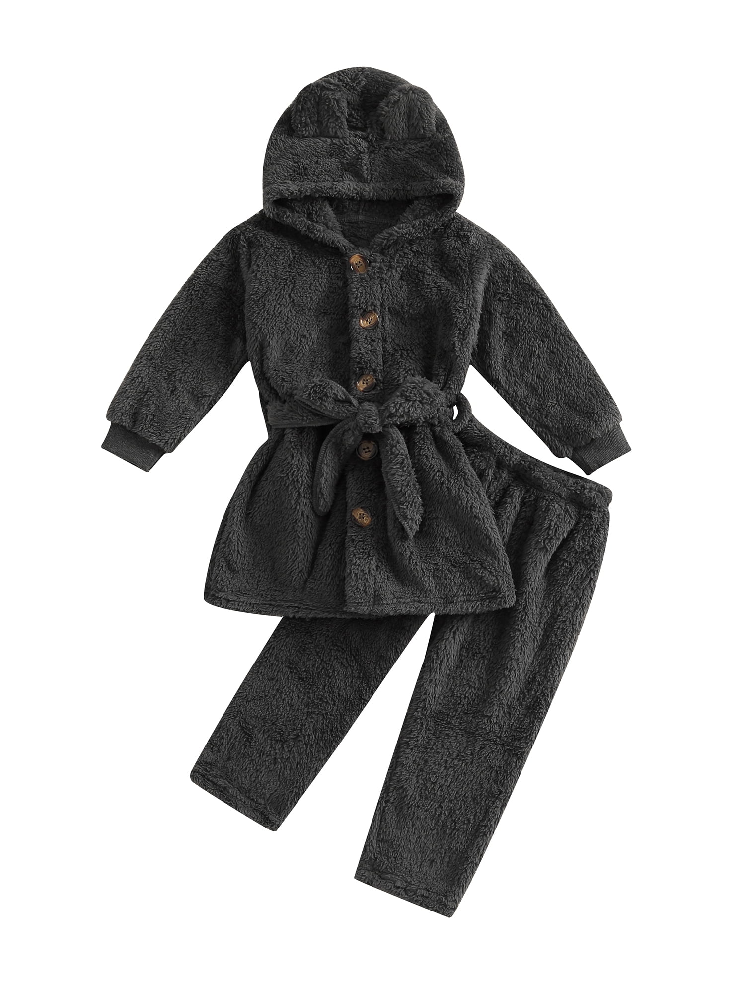jaweiwi Toddler Girls Boys Autumn Winter Plush Outfits Set, Long Sleeve ...