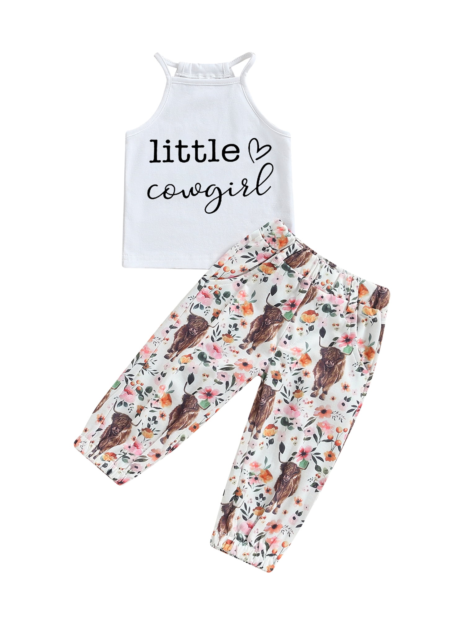 jaweiwi Toddler Kids Girl 2Pcs Western Outfits, 12M 24M 2T 3T 4T 5T 6T ...