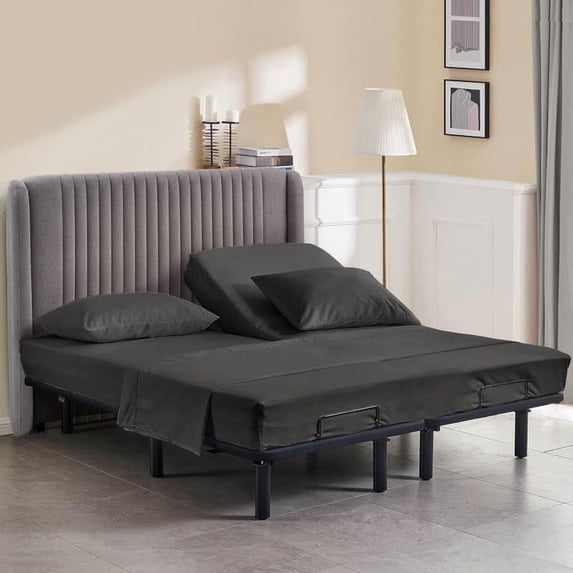 jaycorner. King Size 4-Piece Sheet Set Top 32" Split Flex Head Egyptian ...