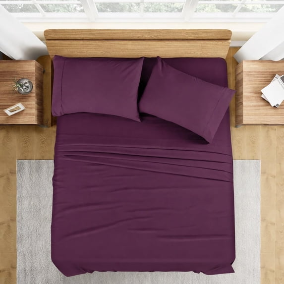 jaycorner. King Size Egyptian Cotton Sheet Set - 4 Piece Bedding Set ...