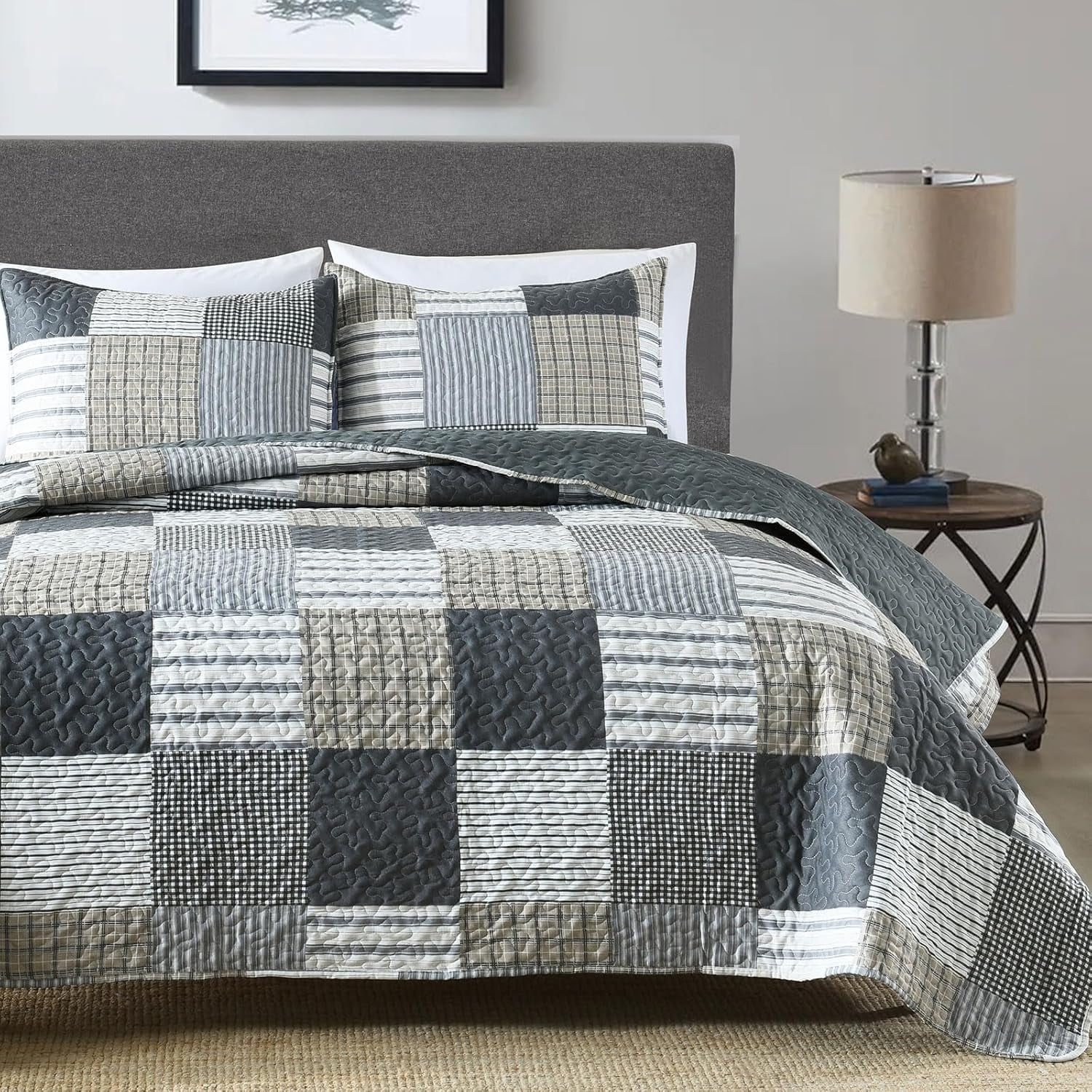 dxynlzq 3-Piece Full Queen Quilt Set Lightweight Soft Full Size Quilt ...