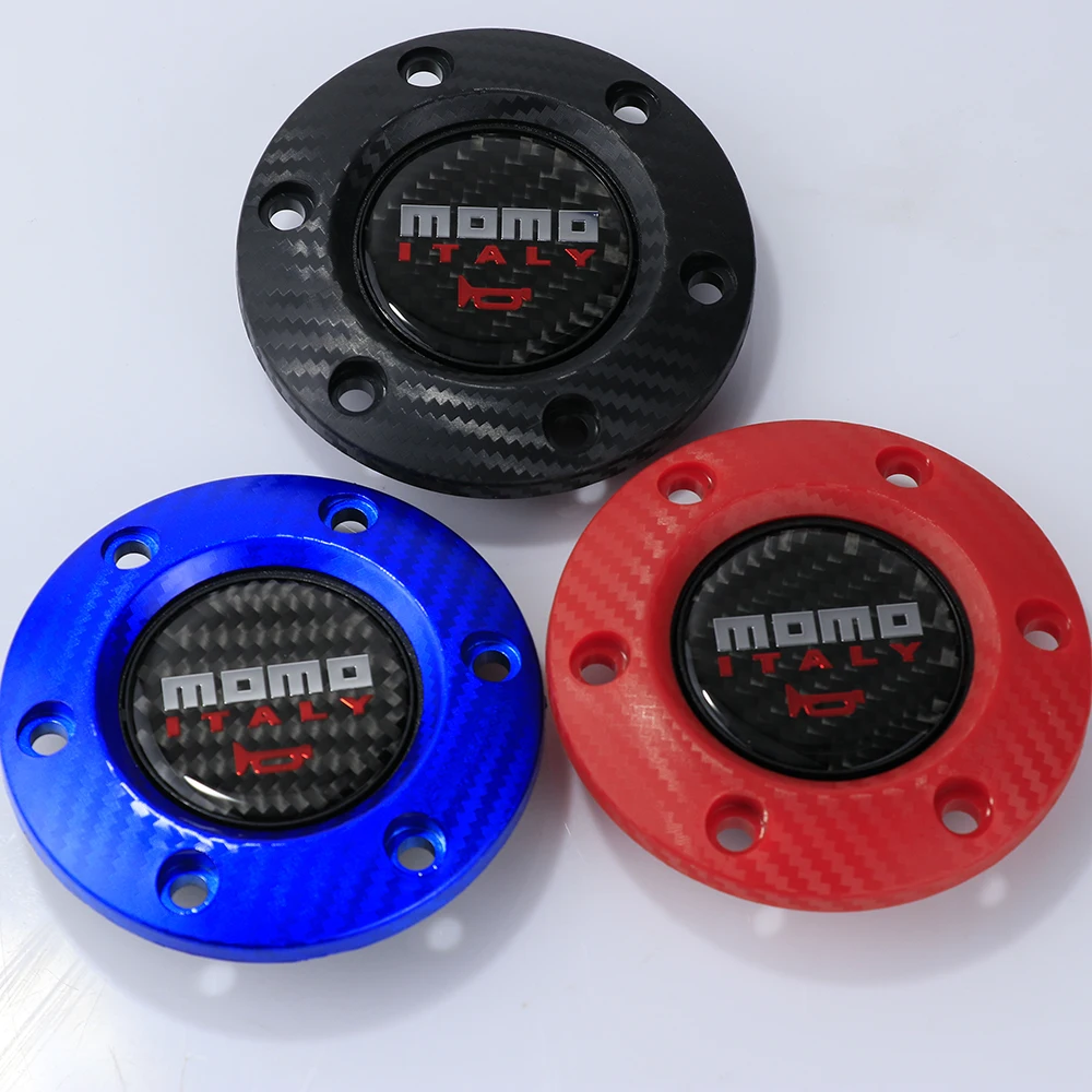 jdm Italy Carbon Fiber Car Sport Steering Wheel Horn Button Center Cap ...