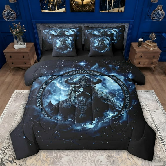jejeloiu Abstract Vintage Print 7-Piece Twin Bedding Sets,Universe ...