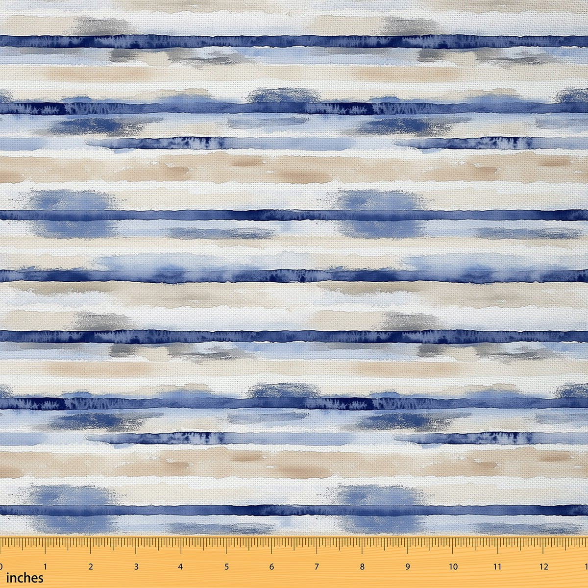 jejeloiu Aesthetic Watercolor Fabric by the Yard 10 Yards, Blue Brown ...