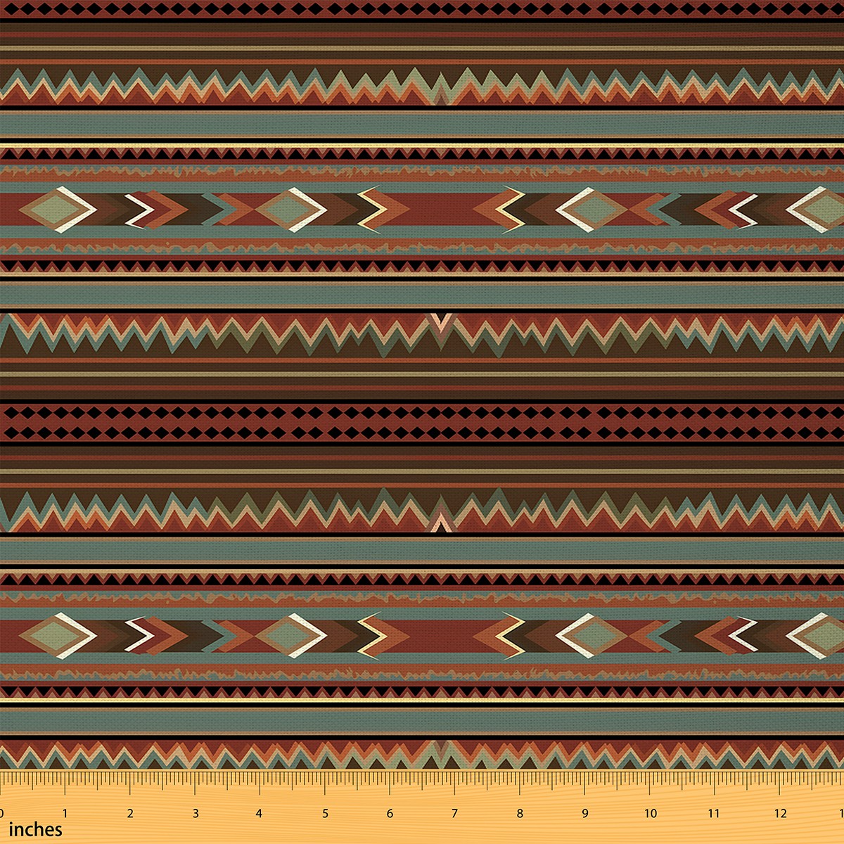 jejeloiu Ancient Aztec Geometric Fabric by the Yard 5 Yards,Boho ...