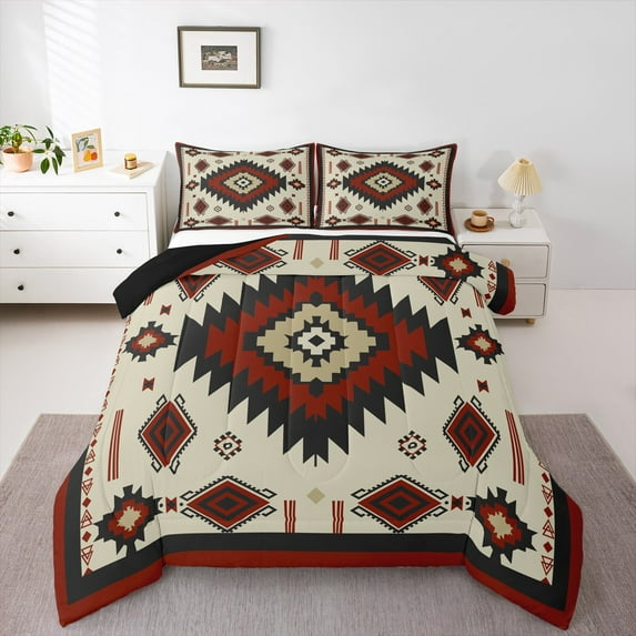 jejeloiu Ancient Bohemain Aztec Bedding Comforter Set,Boho Exotic Style ...
