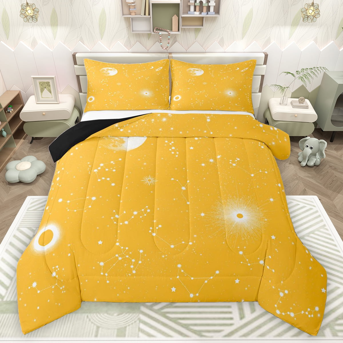 jejeloiu Astrology Theme Full Size Comforter Sets,Universe Starry Night ...