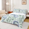 jejeloiu Calm Paisley King Sheets,Botanical Print Bedding For Adults ...