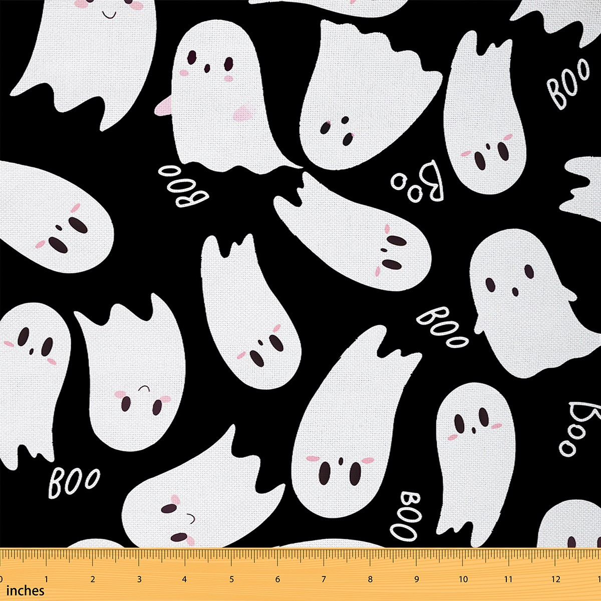 jejeloiu Cartoon Ghost Fabric by the Yard 5 Yards,Halloween Theme ...