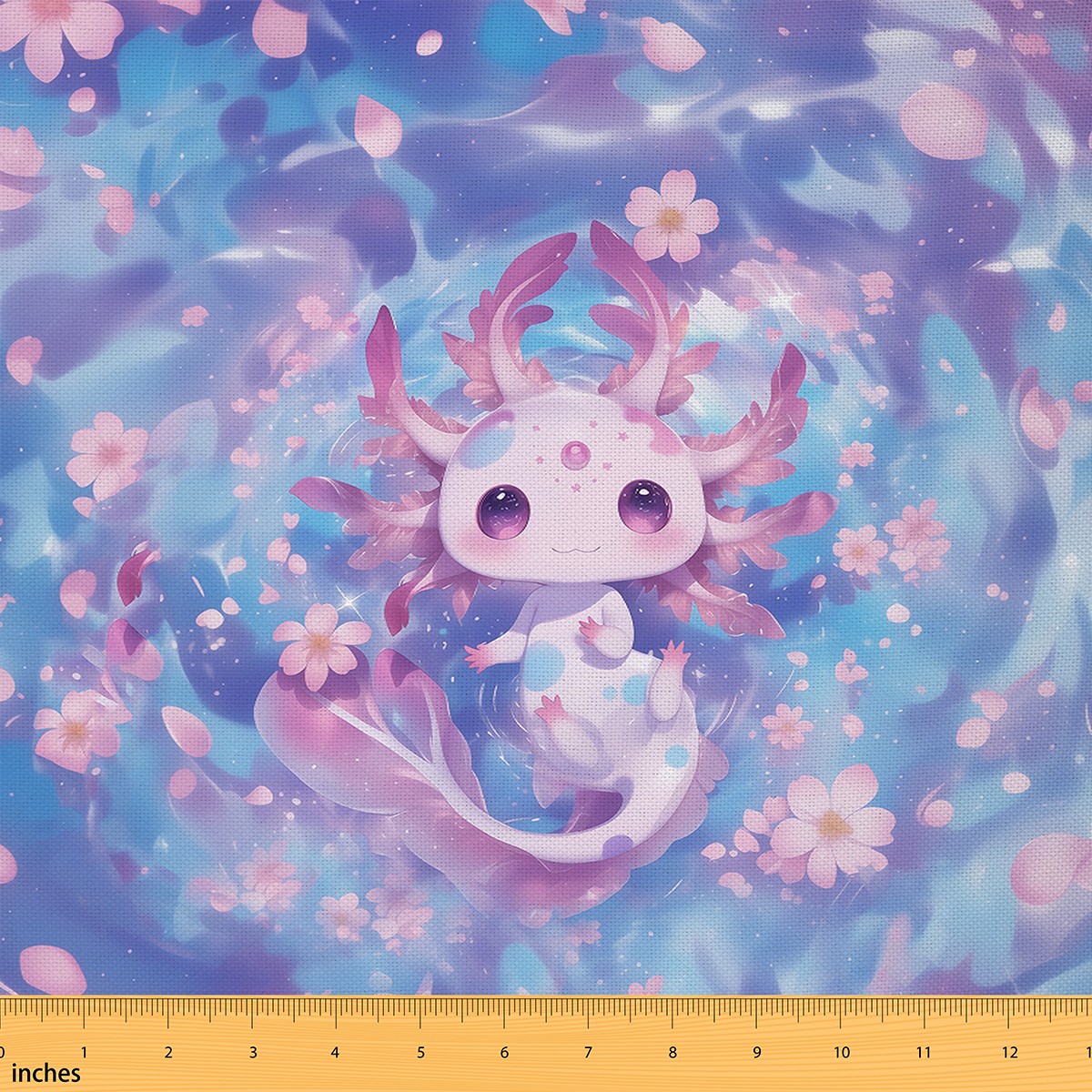 jejeloiu Cartoon Salamander Axolotl Fabric by the Yard 3 Yards,Magic ...