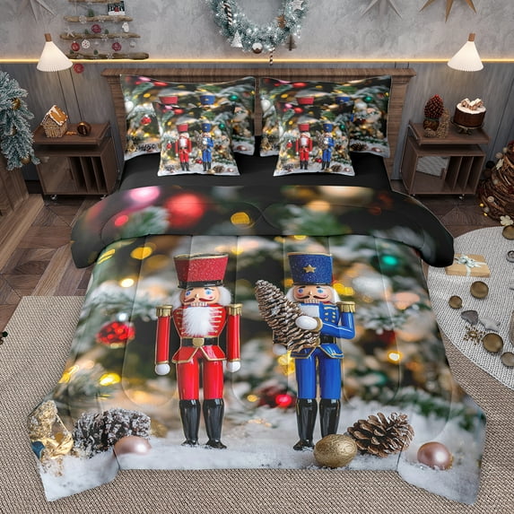 jejeloiu Cute Cartoon Nutcracker 7pcs Bedding Comforter Set,Chic ...