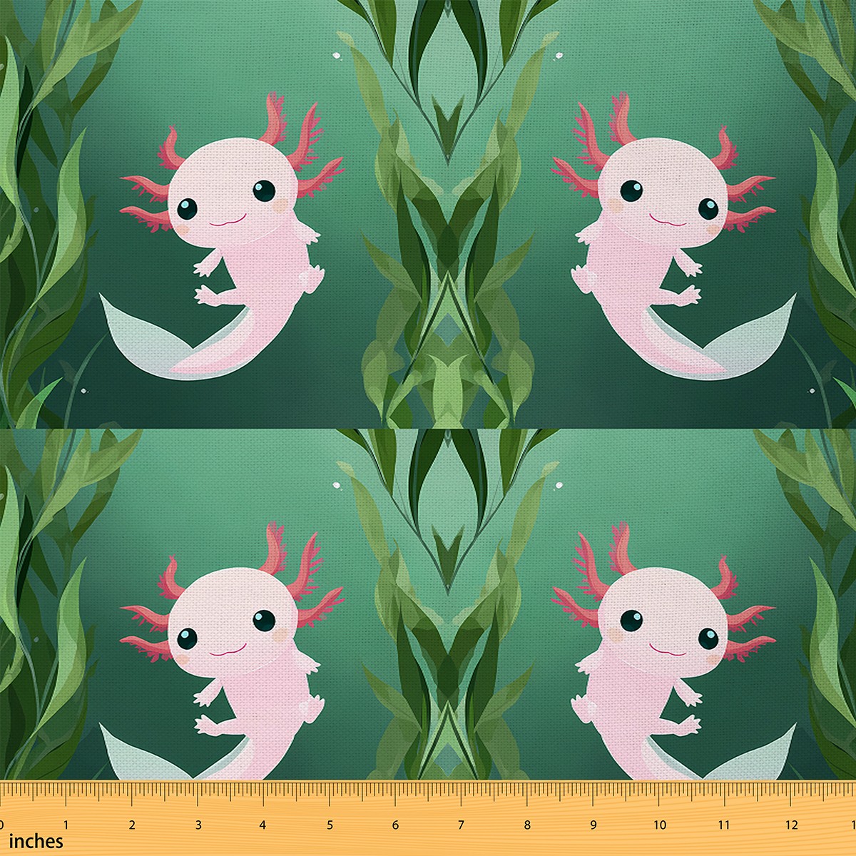 jejeloiu Cute Salamander Fabric by the Yard 10 Yards,Underwater Animal ...