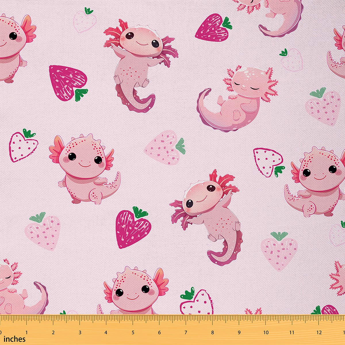 jejeloiu Cute Salamander Fabric by the Yard 2 Yards,Underwater Animal ...