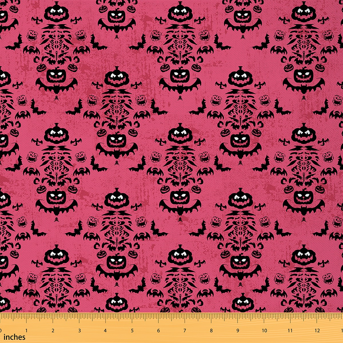 jejeloiu Damask Flower Fabric by the Yard 1 Yard,Halloween Spooky ...