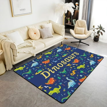 Cute Dinosaur Surfing Round Carpet Living Room Bedroom Home Decoration ...