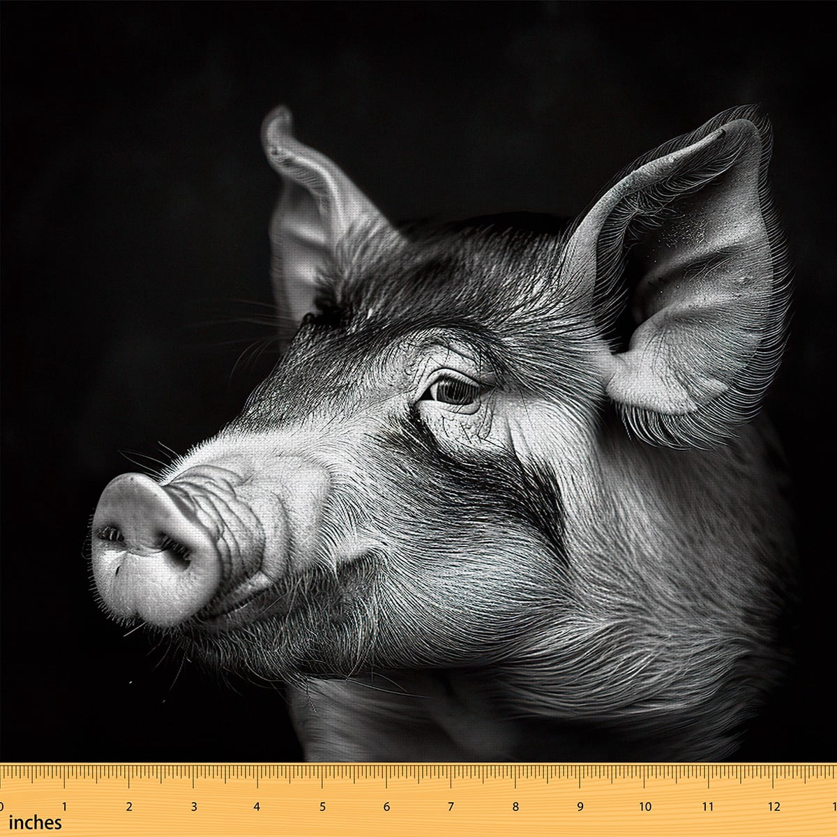 jejeloiu Farn Animal Pig Fabric by the Yard 3 Yards,Rustic Farmhouse ...