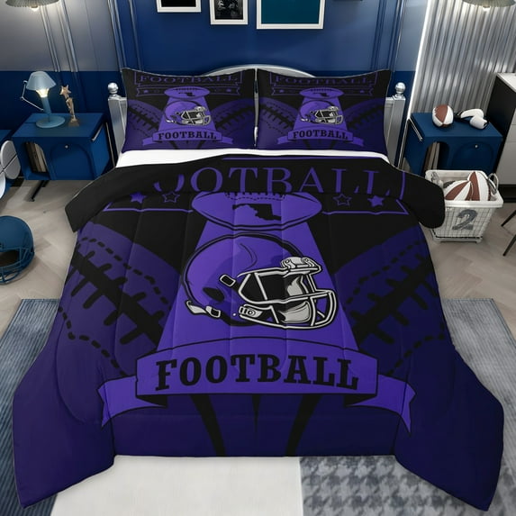 jejeloiu Football Game Lovers Queen Comforter Set,American Rugby Sport ...
