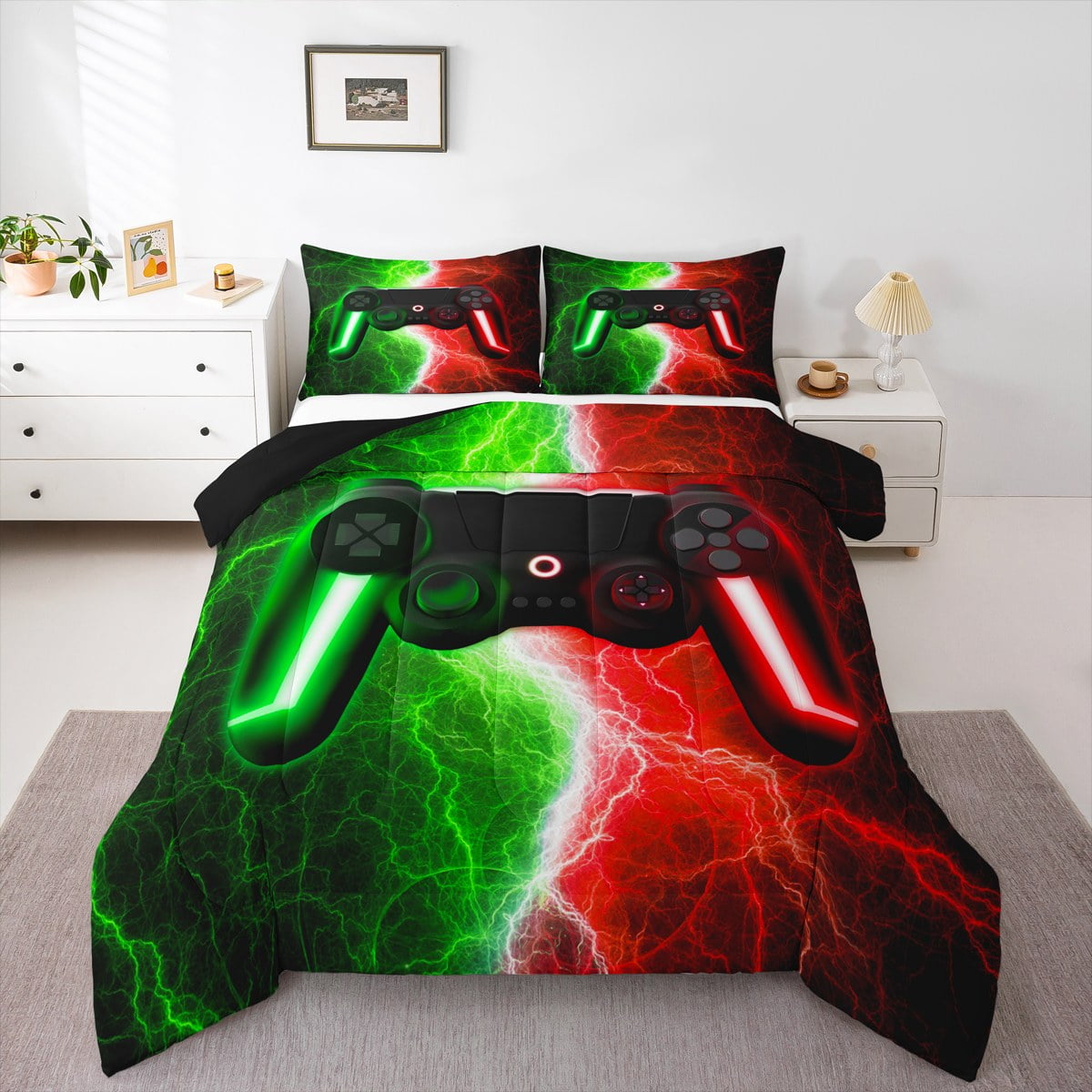 jejeloiu Game Console Bedding Comforter Set,Gamer Gaming Twin Comforter ...