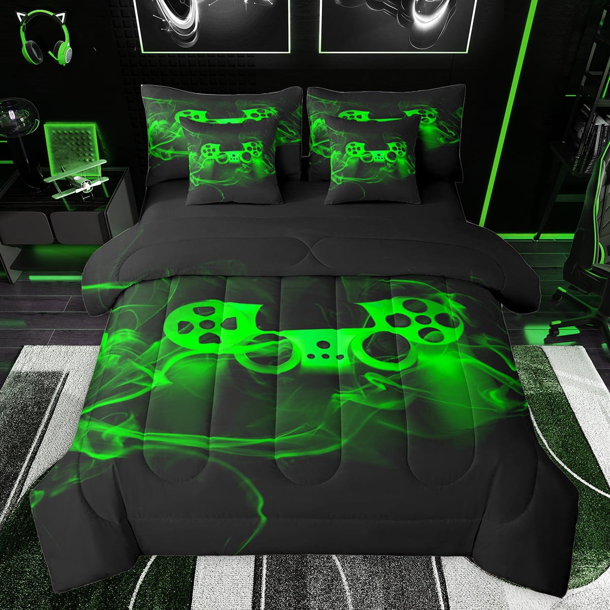 jejeloiu Gamer Gaming 7-Piece Twin Bedding Sets,Modern Video Game ...