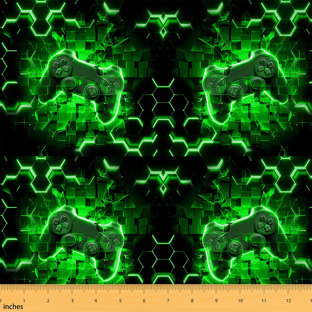 jejeloiu Gamer Gaming Fabric by the Yard 3 Yards,Modern Video Game ...