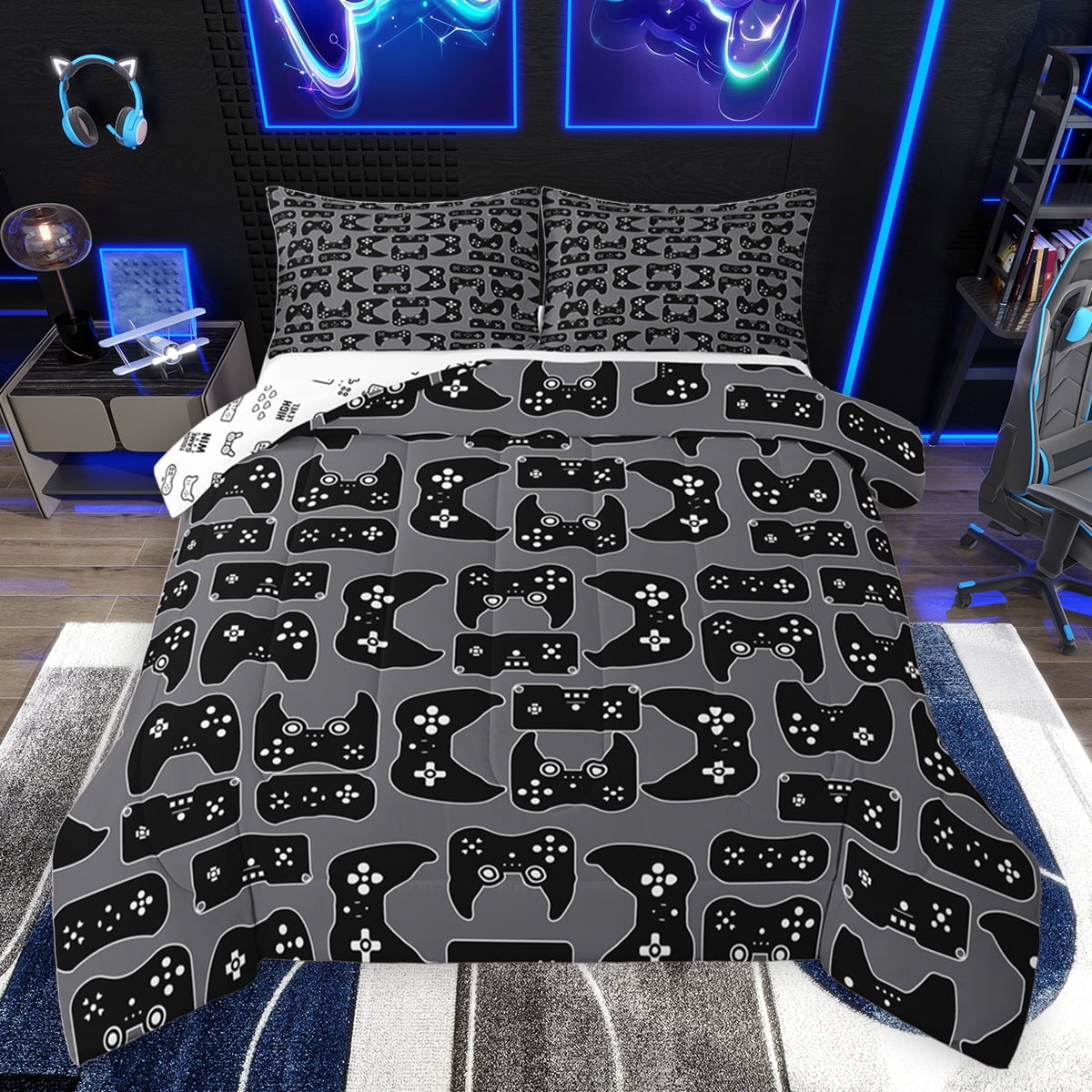 jejeloiu Gamer Gaming Full Size Comforter Sets,Modern Video Game ...
