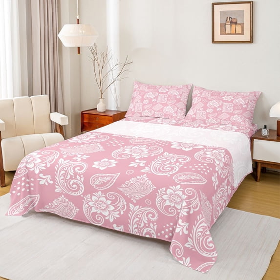 jejeloiu Gentle Paisley Queen Sheets For Men Women,Soft Print Queen ...