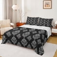 jejeloiu Gothic Damask King Sheets,Baroque Print Bedding For Adults ...