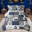 jejeloiu Jungle Deer 7 Pieces Bedding Comforter Set,Brown Wild Elk Full ...