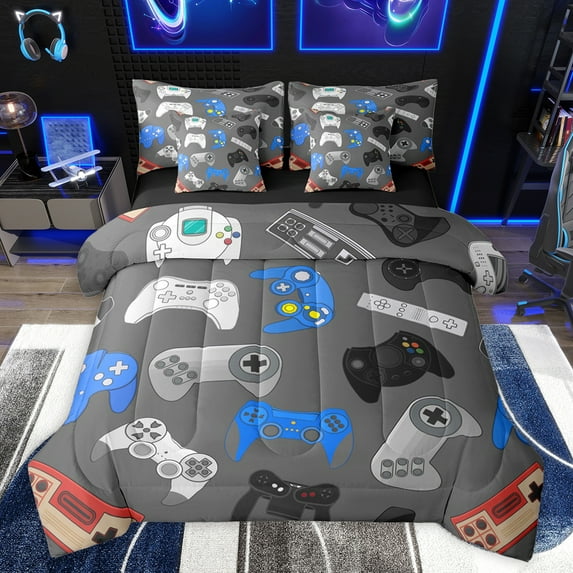 jejeloiu Kids Gamepad Controller 7-Piece Twin Bedding Sets,Gamer Gaming ...