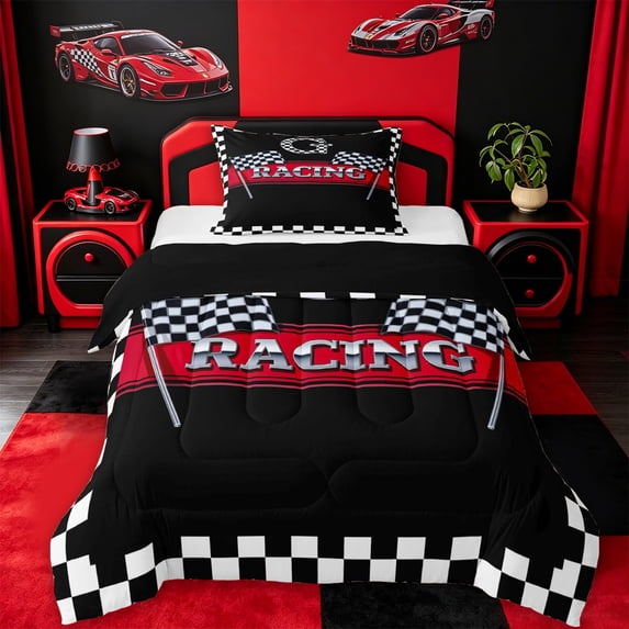 Catabedysis Personalized Racing Gifts Twin Comforter Sets For Boys ...