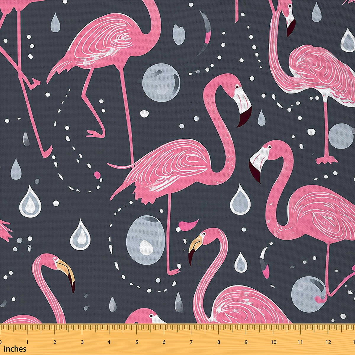 jejeloiu Pink Flamingo Fabric by the Yard 3 Yards,Wild Animal Sewing ...
