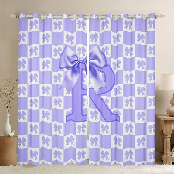 jejeloiu Purple Personalized Gifts Blackout Curtains Set of 2 (52x84 ...