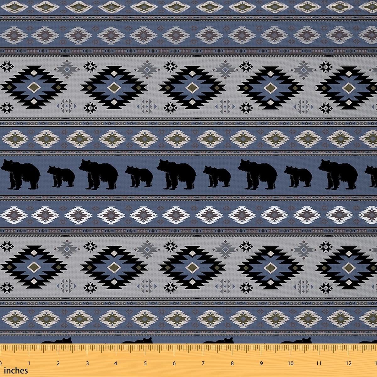 jejeloiu Retro Aztec Geometric Fabric by the Yard 3 Yards,Boho Bohemian ...