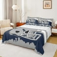 jejeloiu Rugby Ball Helmet Full Size Sheets,Gray Deepblue Bed Sheets ...