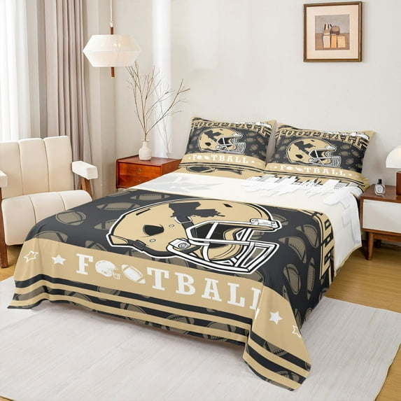 jejeloiu Rugby Sports Bed Sheets,Boys Ball Game King Sheets For Teens ...