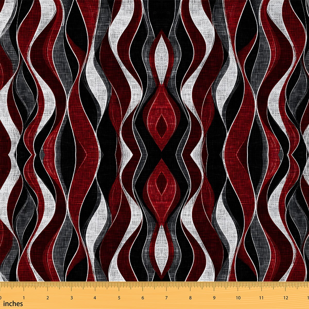 jejeloiu Wave Geometric Lines Fabric by the Yard 2 Yards,Abstract ...