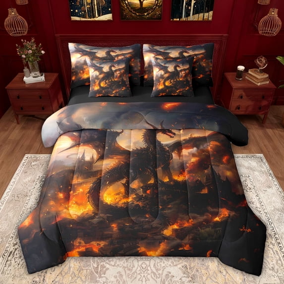 jejeloiu Western Fantasy Theme 7pcs Bedding Comforter Set,Magic Animal ...
