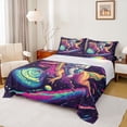 jejeloiu Wild Dinosaur Dino Queen Sheet Sets,Cartoon Astronaut Bed Set ...